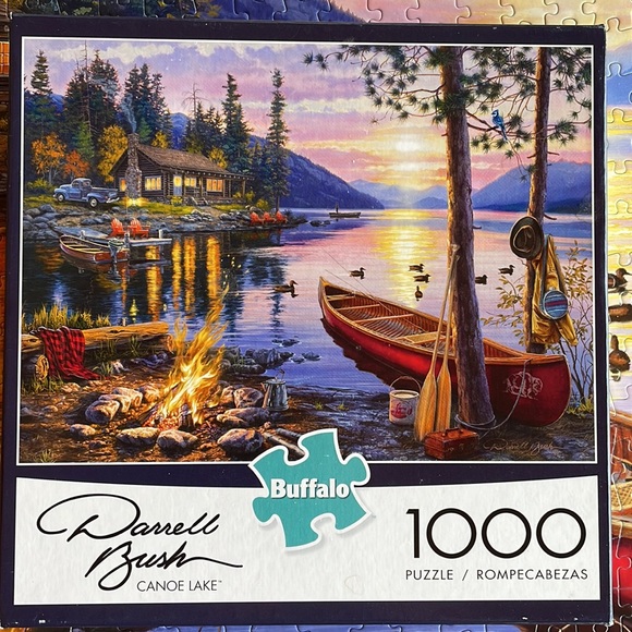 Buffalo David Bitton | Games | Buffalo Canoe Lake Puzzle By Darrell ...